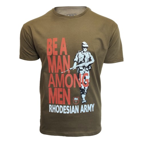 Koszulka "Be a man among men" khaki REFU Gear
